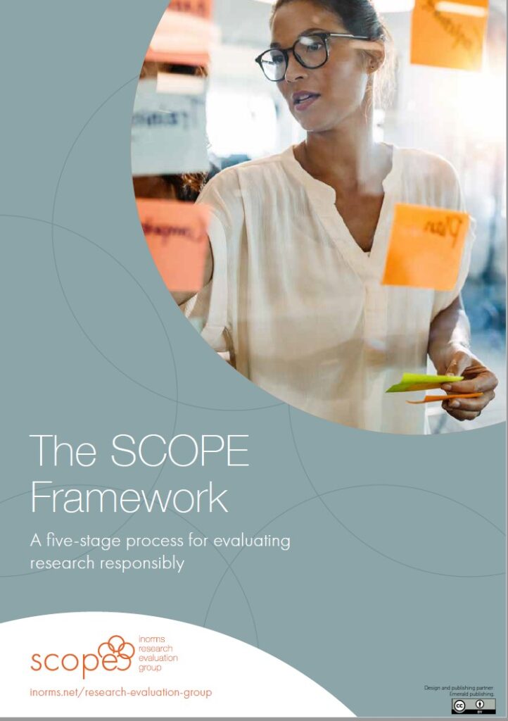 Brand new INORMS Research Evaluation Group Guide to SCOPE Framework for ...